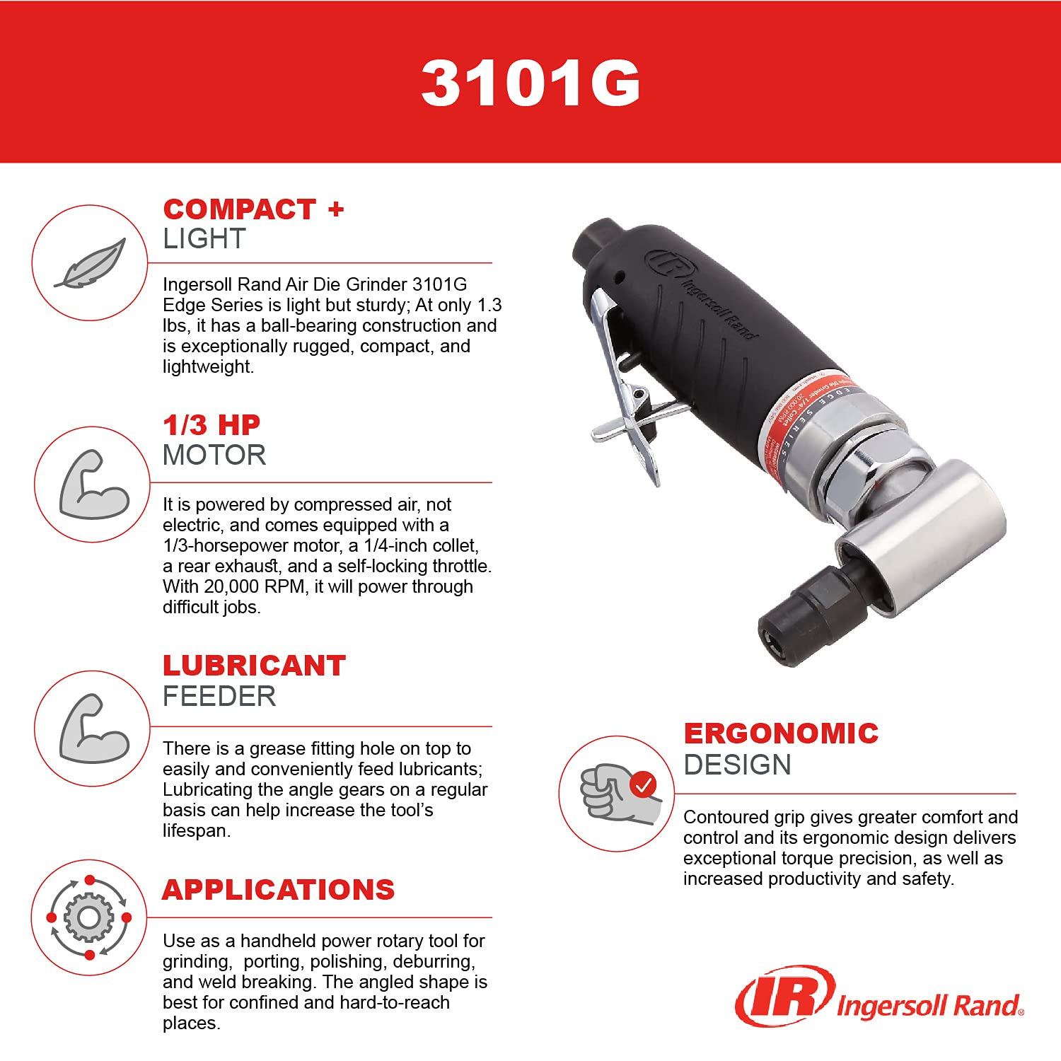 Ingersoll Rand 426 3" Reversible Cut off Tool Bundle with 3101G Air Die Grinder