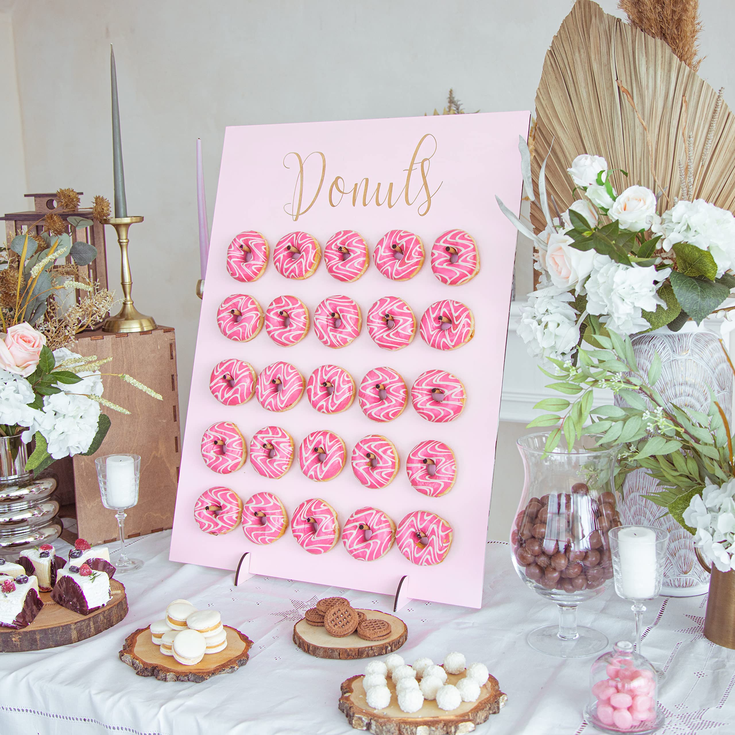 Wedding Decor, Donut Bar Signage Wall, Wooden Board, Rustic Display, Birthday Theme Decor, Shower Candy Bar, Wedding Party Decorations