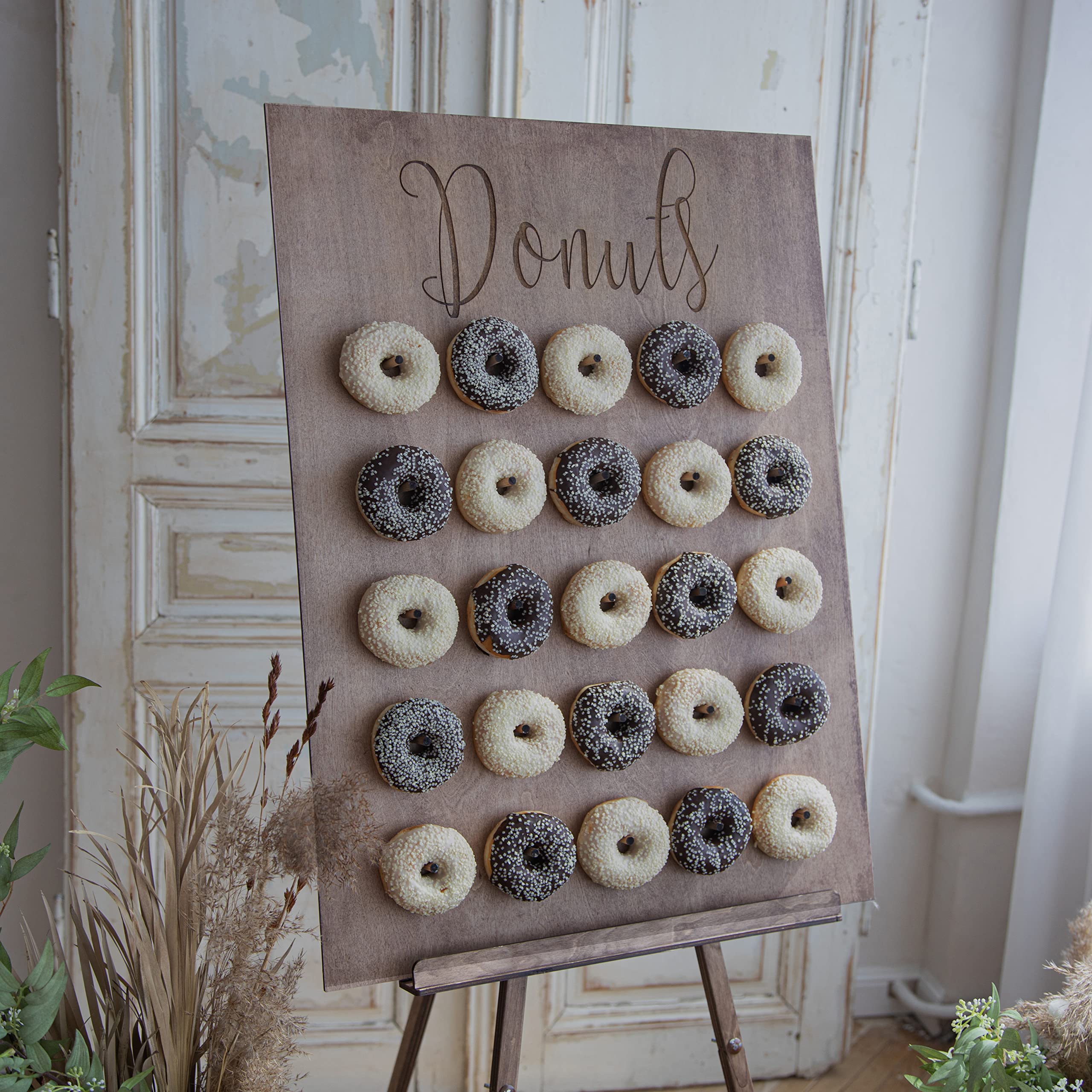 Wedding Decor, Donut Bar Signage Wall, Wooden Board, Rustic Display, Birthday Theme Decor, Shower Candy Bar, Wedding Party Decorations