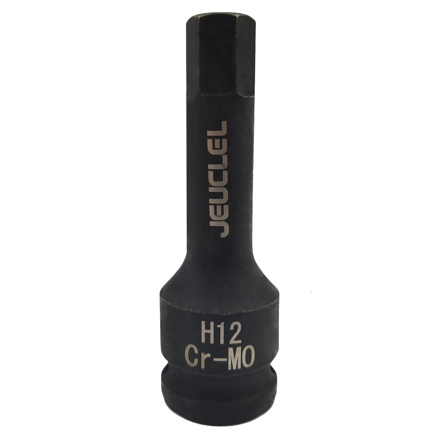 JEUCLEL 12mm Hex Impact Bit Socket, H12 1/2-Inch Impact Drive Allen Socket, Cr-Mo Steel Lengthen Hex Screwdriver Socket Adapter