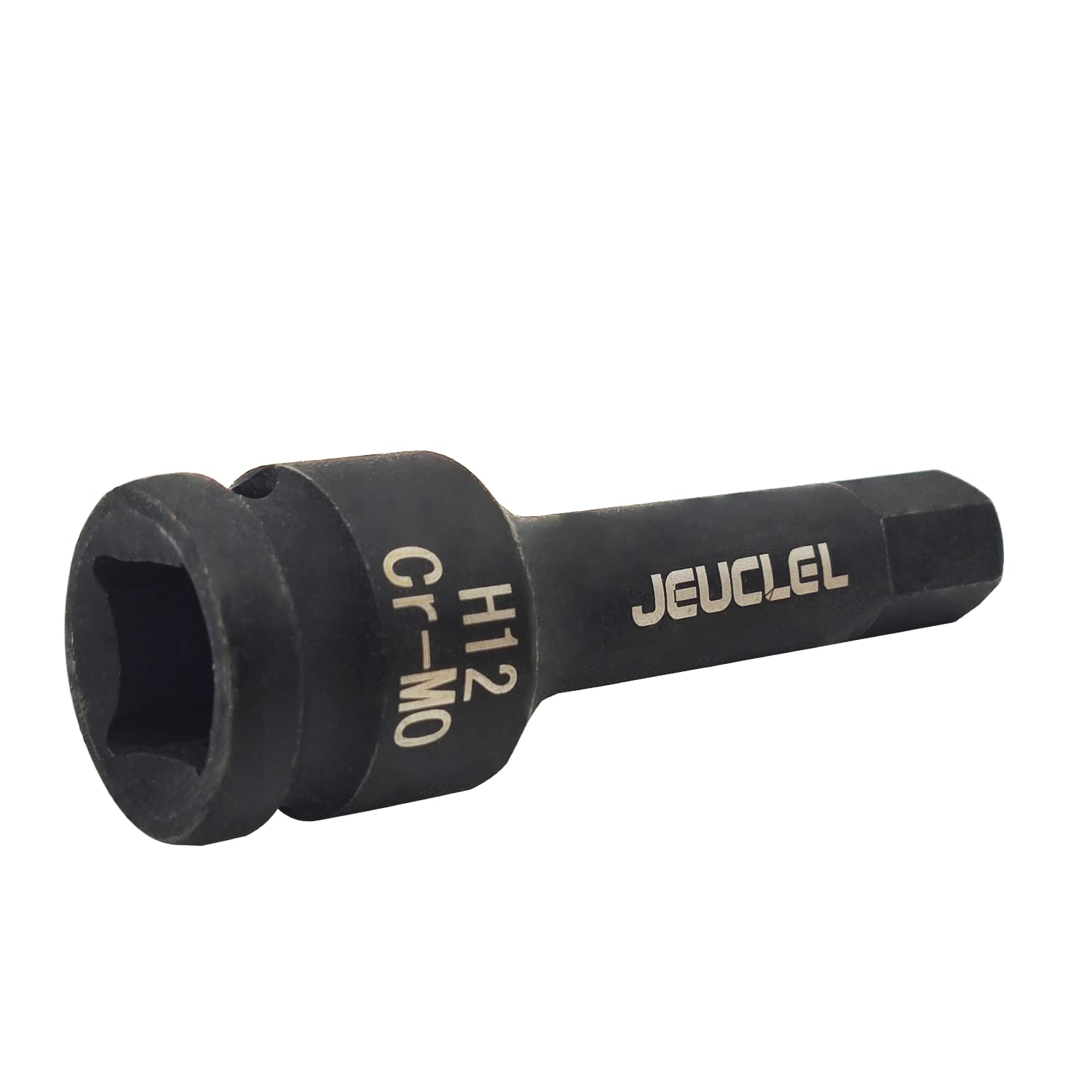 JEUCLEL 12mm Hex Impact Bit Socket, H12 1/2-Inch Impact Drive Allen Socket, Cr-Mo Steel Lengthen Hex Screwdriver Socket Adapter