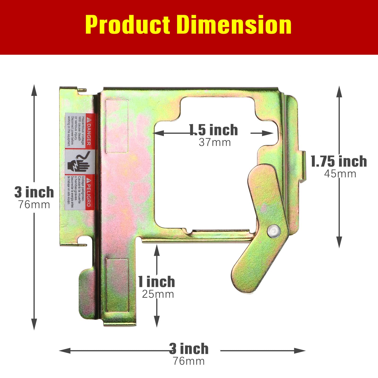 Generator Interlock Kit Compatible with Siemens and Murray, ECSBPK02 Mechanical Interlock Kit Between the Main Breaker Powered by Utility Power and Generator Powered by Standby Power.