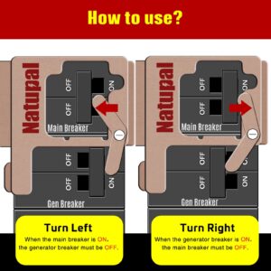 Generator Interlock Kit Compatible with Siemens and Murray, ECSBPK02 Mechanical Interlock Kit Between the Main Breaker Powered by Utility Power and Generator Powered by Standby Power.