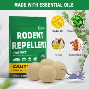 Whemoalus Rodent Repellent Peppermint,Mouse Repellent Balls, Mice Repellent for House,Rats Deterrent Indoor,Mint Rat Repellent for Home,Peppermint Oil to Repel Mice and Rats 12 Balls/Bag