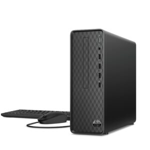 HP Slim Desktop, Intel Pentium Silver J5040 Processor, 8 GB DDR4-2400 SDRAM Memory, Intel UHD Graphics 605, Finish in Dark Black, S01-aF2020