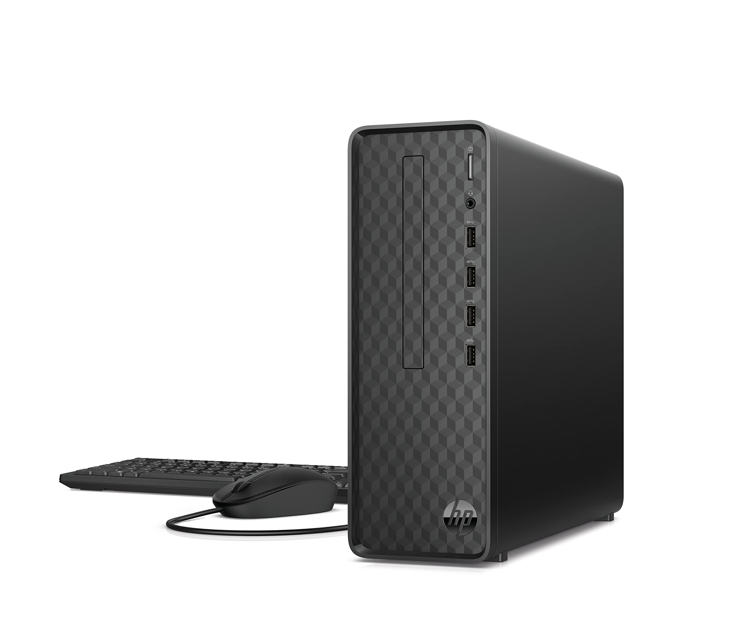 HP Slim Desktop, Intel Pentium Silver J5040 Processor, 8 GB DDR4-2400 SDRAM Memory, Intel UHD Graphics 605, Finish in Dark Black, S01-aF2020