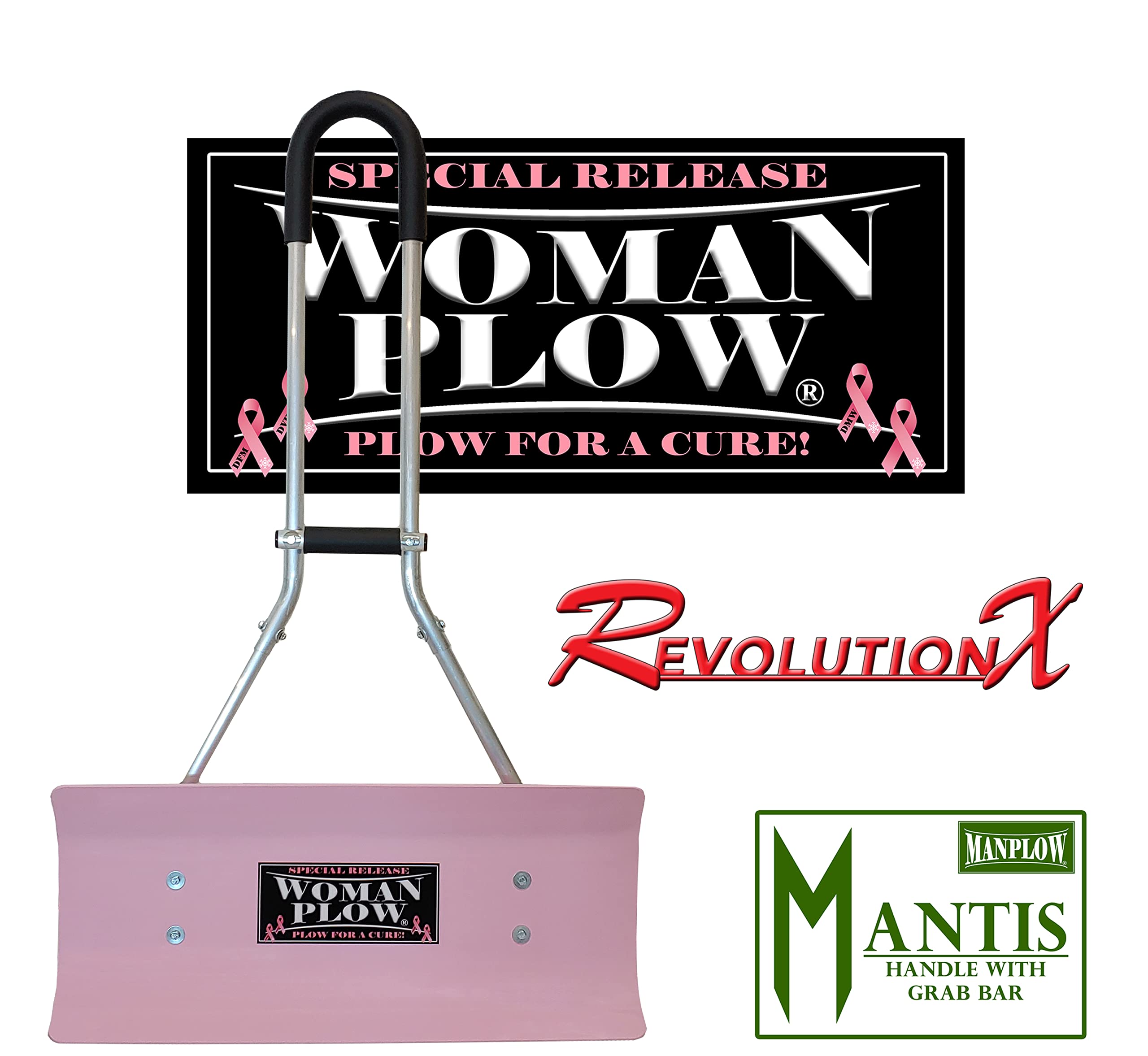 MANPLOW Breast Cancer Awareness RevX32 with Mantis Handle and Grab Bar