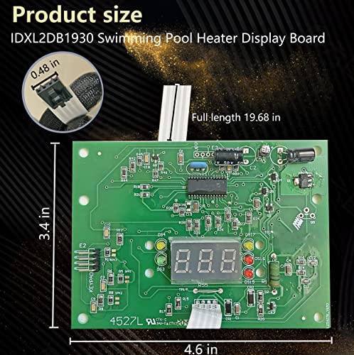 2024 Upgraded IDXL2DB1930 Display Board Replacement for Hayward Heater IDXL2DB1930 Display Board, Compatible with Hayward Universal H-Series Low Nox Induced Draft Heater, H400FDN HD150FDN and H350FDP