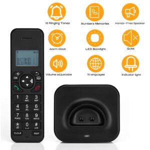 Sangyn DECT Cordless Desk Phones Handset with Caller ID, Number Query, Ringtone Adjustable Wireless Portable Phones for Home Office Business Telephones