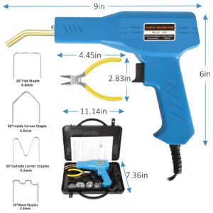 Plastic Welder Kit Automotive, 50W Plastic Welding Gun, Car Bumper Repair Kit, Hot Stapler Plastic Repair Kit, Plastic Welding Repair Kit with Carry Case, 4 Types of Staples