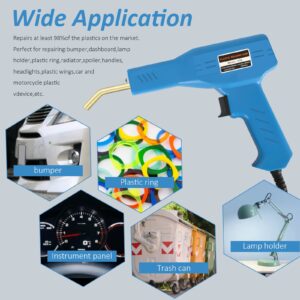 Plastic Welder Kit Automotive, 50W Plastic Welding Gun, Car Bumper Repair Kit, Hot Stapler Plastic Repair Kit, Plastic Welding Repair Kit with Carry Case, 4 Types of Staples