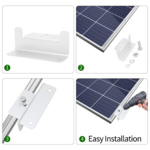 RS Solar Panel Mounting Bracket Solar Z Brackets with Nuts and Bolts for RV Camper Yachts Wall and Other Off Gird Roof Installation(Set of 4 Units)