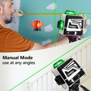 OMMO Laser Level, 8 Lines Green Laser Level Self Leveling Tool, 2 x 360° Green Cross Lines Laser Beams, 150 ft Laser Level with One Horizontal and One Vertical Line for Construction Picture Hanging