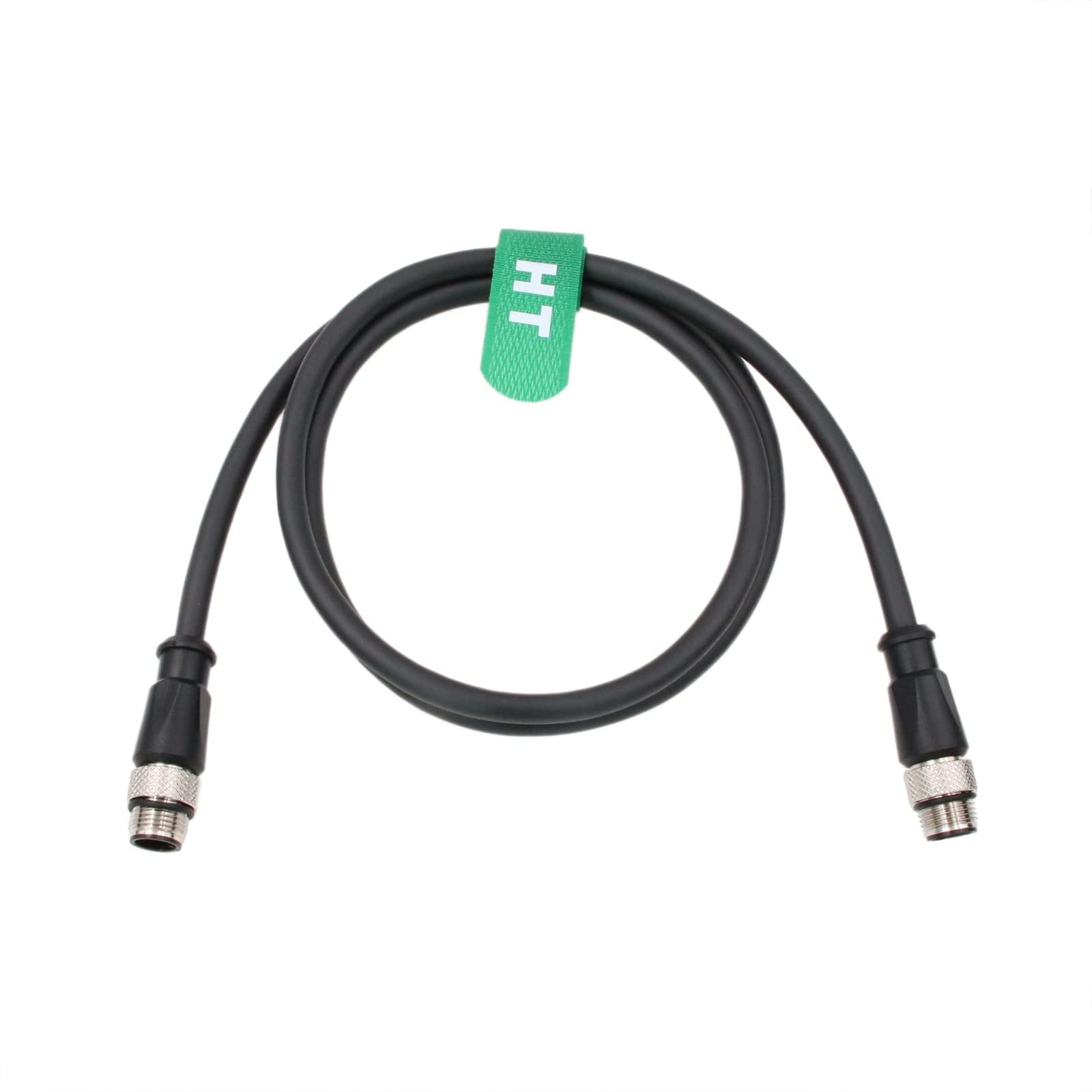 HangTon M12 A Coded 8 pin Male to 8 pin Male Signal Cable for Industrial Controls Automation, Device Network DeviceNet, CANopen, IO Link, Profibus, Actuator Sensor 1M