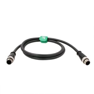 HangTon M12 A Coded 8 pin Male to 8 pin Male Signal Cable for Industrial Controls Automation, Device Network DeviceNet, CANopen, IO Link, Profibus, Actuator Sensor 1M