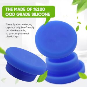 5 Gallon Water Jug Cap, Pack of 4 Spill and Leak Resistant Silicone Replacement Water Bottle Caps, Reusable Bottle Caps for your 5 Gallon Water Jugs, Anti Splash Caps for Water Bottle