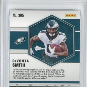 Graded 2021 Panini Mosaic DeVonta Smith #305 Rookie RC Football Card PSA 10 Gem Mint