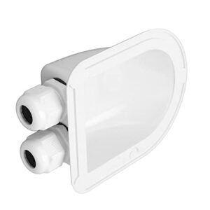 ABS Double Solar Cable Entry Gland, IP68 Waterproof Double Cable Entry Gland, 2mm to 6mm, for Solar Panels, Boat, RV, Campervan (White)