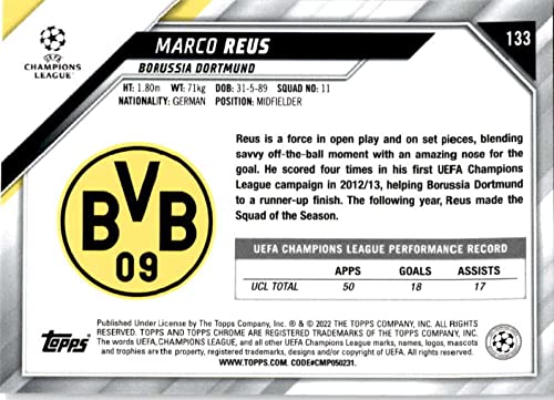 2021-22 Topps Chrome UEFA Champions League #133 Marco Reus Borussia Dortmund