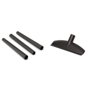 shop-vac 9061400 1.25 inch diameter extension wands, polypropylene construction, black, (3 pack) & shop-vac 9062100 10" wet dry nozzle black