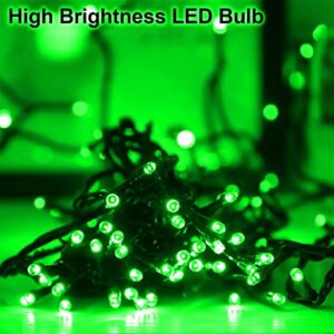 Green Solar Christmas Lights Outdoor, 2 Pack 144ft 400LED Fairy String Lights with 8 Modes IP44 Waterproof Twinkle Lights for Tree Garden Patio Wedding Party Yard Decor