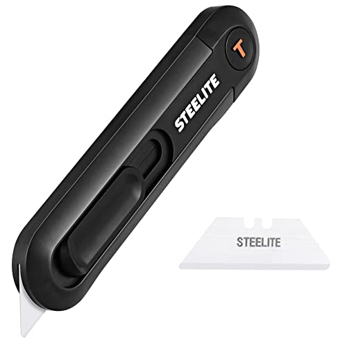 Steelite Box Cutter Ceramic Auto-retract Cutter Safe Unboxing Kinves Extra Ceramic Blade Unpacking Auto Retractable Cutter Manual Button