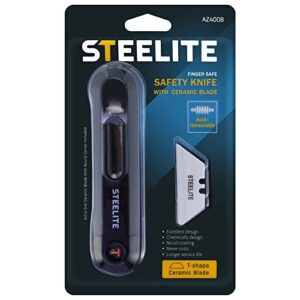 Steelite Box Cutter Ceramic Auto-retract Cutter Safe Unboxing Kinves Extra Ceramic Blade Unpacking Auto Retractable Cutter Manual Button