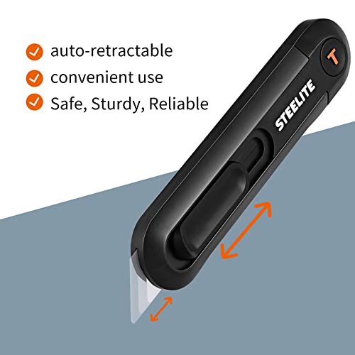 Steelite Box Cutter Ceramic Auto-retract Cutter Safe Unboxing Kinves Extra Ceramic Blade Unpacking Auto Retractable Cutter Manual Button