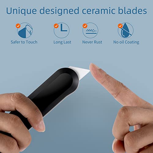 Steelite Box Cutter Ceramic Auto-retract Cutter Safe Unboxing Kinves Extra Ceramic Blade Unpacking Auto Retractable Cutter Manual Button