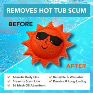 BubbyShine Hot Tub Scum Absorber for Spa Hot Tub Cleaner, Hot Tub Accessories for Adults, Hot Tub Scum Sponge for Hot Tub Oil Absorbing Sponge for Pool Cleaner, Hot Tub Sponge for Scum, 1 Pack