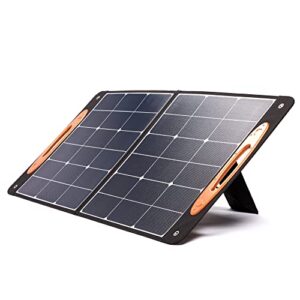 duracell 100w solar panel for duracell portable power stations, high conversion efficiency, durable and foldable for camping, backyard, power outages, home emergency kits, and outdoor adventures