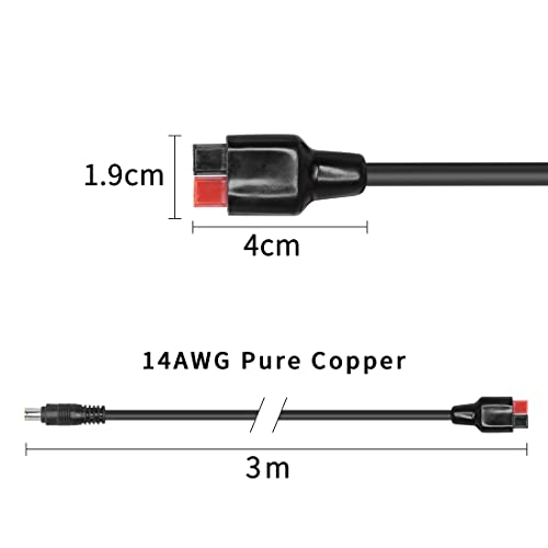 14 AWG Solar Extension Cable YACSEJAO 10FT/3M DC 8mm Power Plug Extension Cable Connector for Generator Backup Battery and Foldable Solar Panel