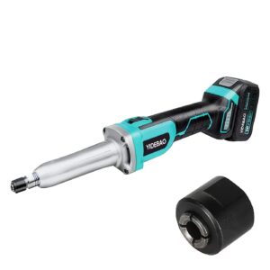 yidebao 20v max die grinder heavy duty 1/4" straight grinder tool set with 4.0ah battery charger and wrench