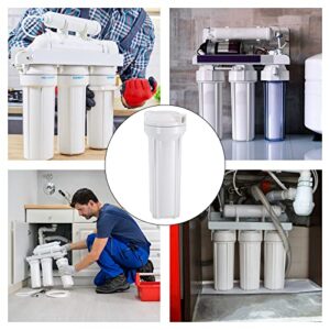 MECCANIXITY Water Filter Housing 10" Whole House Filtration System 1/2 Inch Inlet/Outlet Port for Kitchen White