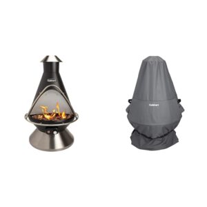 cuisinart fire pit bundle - chimenea propane fire pit patio heater & chimenea propane fire pit heater cover