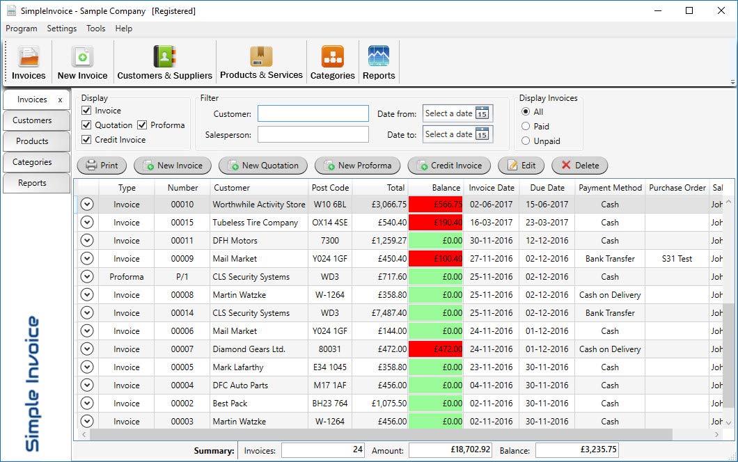 Invoicing software | Simple invoice - Easiest invoicing software on the market, designed for self-employed or small business owners. CD-ROM compatible with windows 11-7