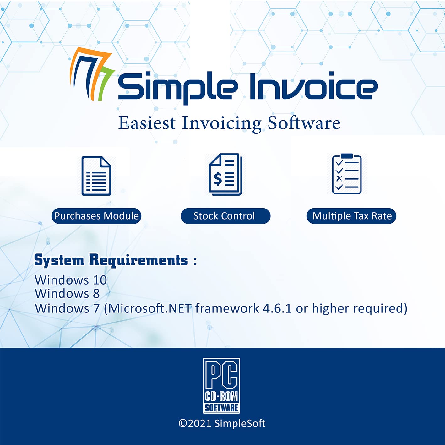 Invoicing software | Simple invoice - Easiest invoicing software on the market, designed for self-employed or small business owners. CD-ROM compatible with windows 11-7