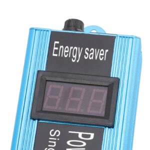 Tnfeeon Power Saver, Household Energy Saving Devices with Voltage Value Display, Smart Energy Saver Box (Blue)