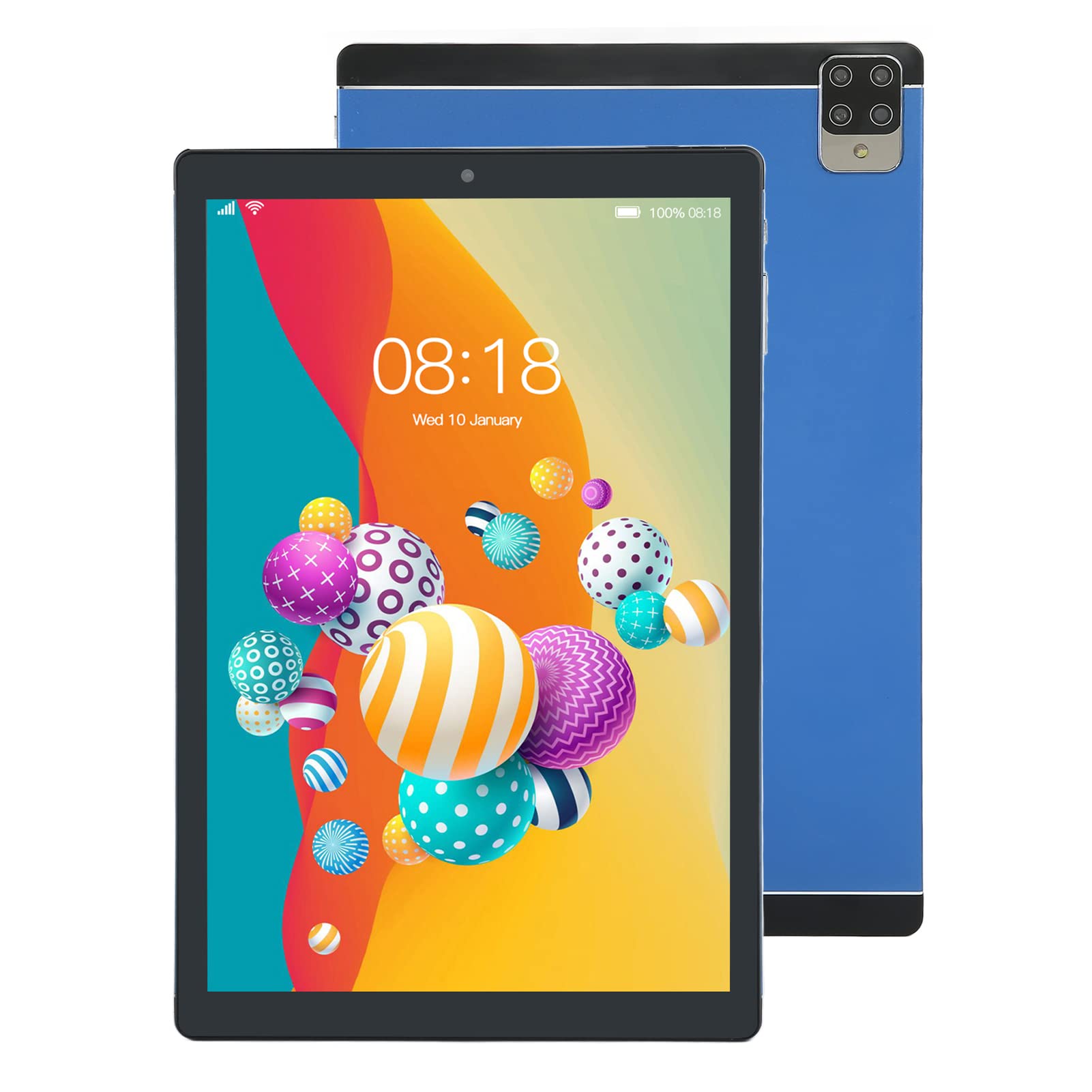 ciciglow 10.1 Inch Tablet, 6GB RAM, 128GB Storage, 1960x1080 IPS HD Display, 10 Core Processor, 2MP 5MP Camera, 8800mAh, 5G WiFi, Bluetooth GPS, for Android 12 (Blue)(US)