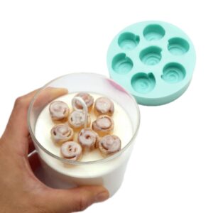 Cinnamon rolls mold 7 Cavities - Miniature cinnamon rolls silicone mold Soap molds Wax molds Waxmelts mold Wax melt molds NC002