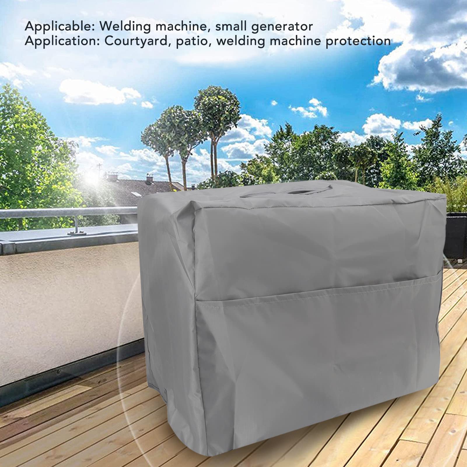 Welding Machine Canopy Welder Guard Silver Plated Foldable Waterproof Reusable Taffeta 190T Polyester for Garden 50 * 25 * 31cm Grey