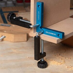 POWERTEC 71004V Universal Fence Clamp, 2 PK, For Table Saws, Router Tables, Clamping Squares, Drill Press Tables, Mitre Saws, With 3/8" Rod