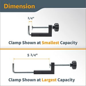 POWERTEC 71004V Universal Fence Clamp, 2 PK, For Table Saws, Router Tables, Clamping Squares, Drill Press Tables, Mitre Saws, With 3/8" Rod