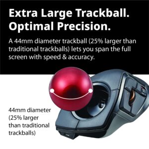 ELECOM DEFT PRO Trackball Mouse, Wired, Wireless, Bluetooth, Finger Control, Ergonomic Design, 8-Button Function, M-DPT1MRXBK & Mouse Pad FITTIO High Type Reduce Wrist Fatigue, MP-116WH