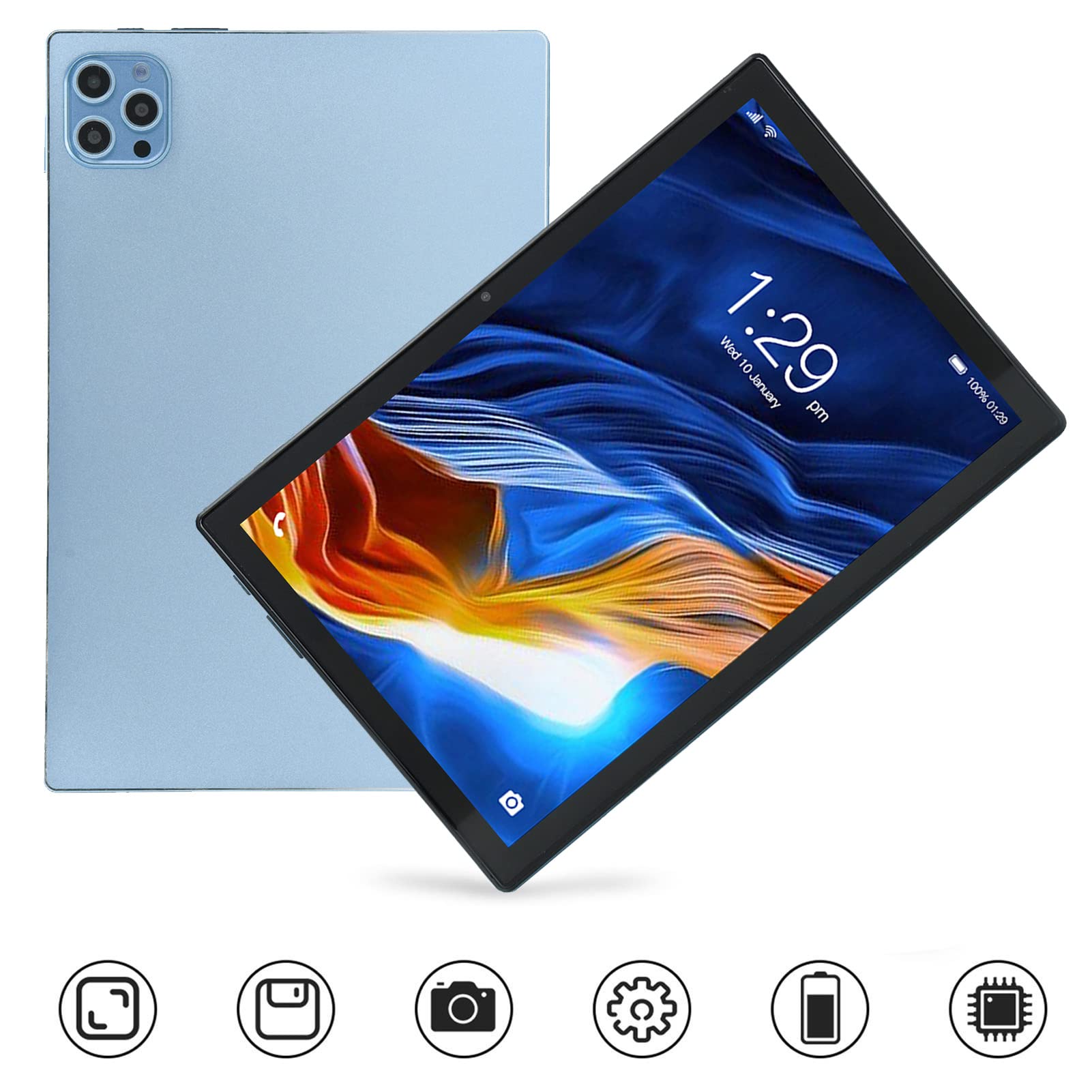 10.1 Inch Tablet with 100240V Intelligent Dual Touch Camera for Work (US Plug)