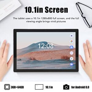 10.1 Inch HD Tablet PC, 8.0 3GB 64GB Dual SIM Dual Standby Dual Camera Tablet PC for Work (US Plug)