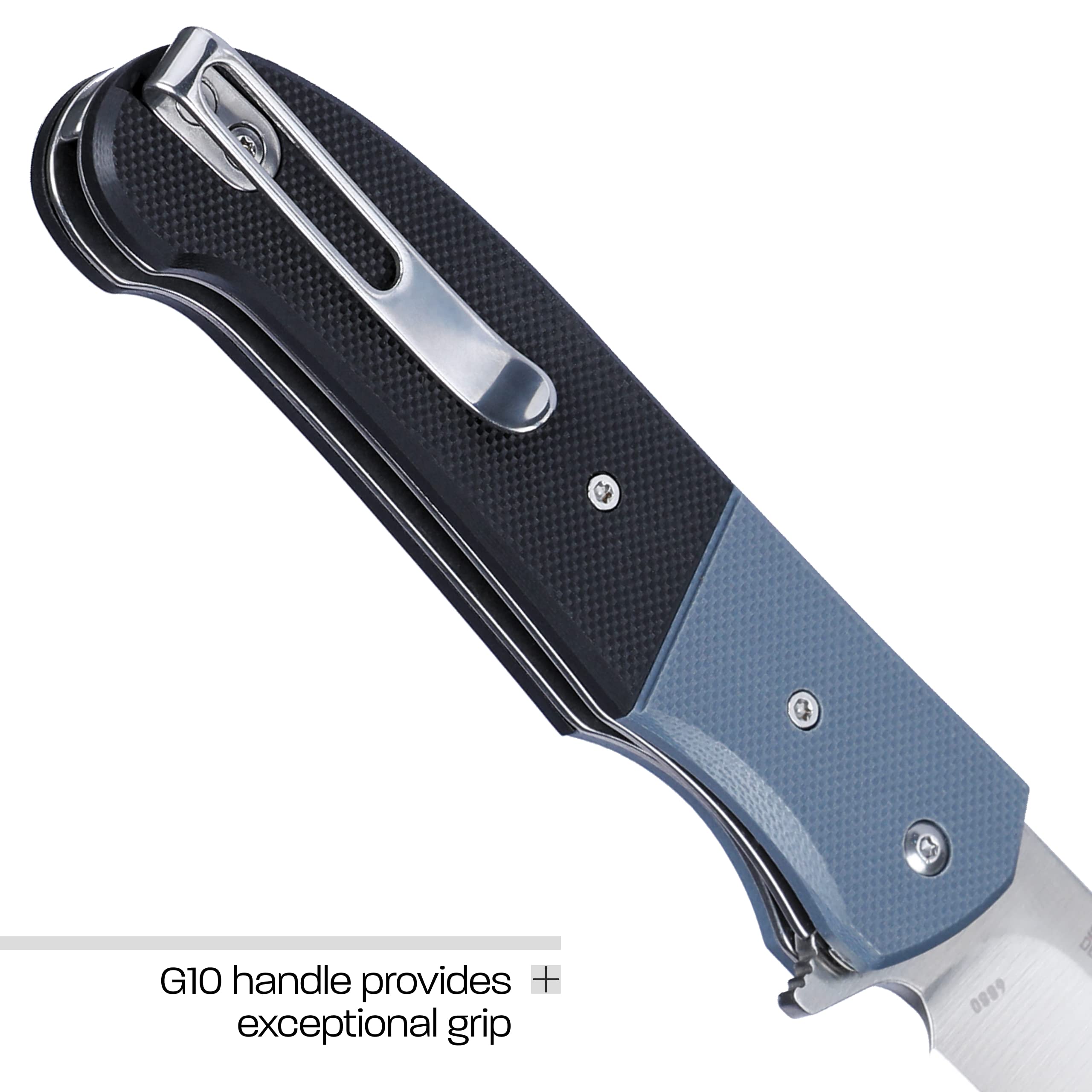 Columbia River Knife & Tool Ignitor EDC Folding Pocket Knife: Assisted Opening Everyday Carry, Plain Edge, Liner Lock with G10 Handle 6880