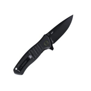 CRKT Dextro EDC Folding Pocket Knife: Everyday Carry Plain Edge, Liner Lock, Aluminum Handle 6295, Gray and Black