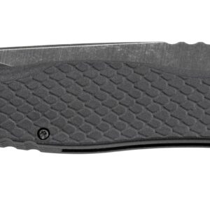 CRKT Taco Viper Folding Pocket Knife: Assisted Opening EDC, Veff Serrations, Liner Lock, Glass-Reinforced Nylon Handle, Deep Carry Pocket Clip 2267, Black