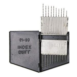 20pc hss high speed steel twist 0.34 to 0.99 mmmicro mini drill bit wire gauge set index 61-80